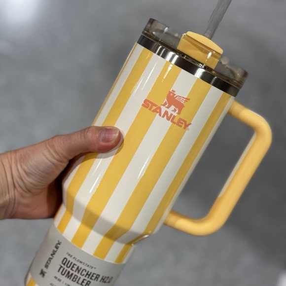 Stanley | Other | Stanley Cabana Butter Yellow Stripe Tumbler 4 Oz ...